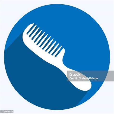 아이콘 헤어 브러시 뷰티 케어 기호에 적합합니다 긴 그림자 스타일 편집 가능한 간단한 디자인 디자인 템플릿 벡터 간단한 기호 그림 0명에 대한 스톡 벡터 아트 및 기타