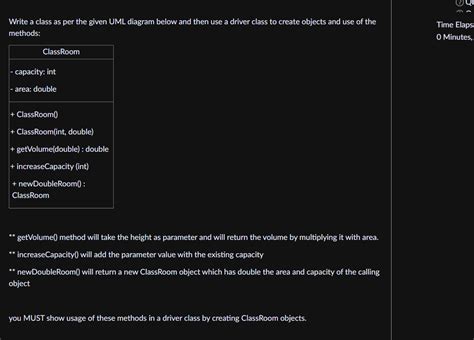 Solved Q Write A Class As Per The Given Uml Diagram Below