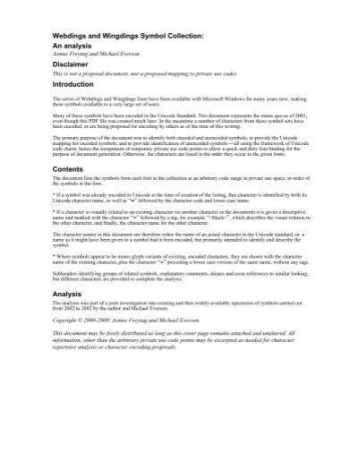 Webdings And Wingdings Symbol Collection