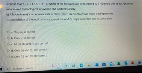 solved suppose that y c 1 g x−z which of the following can