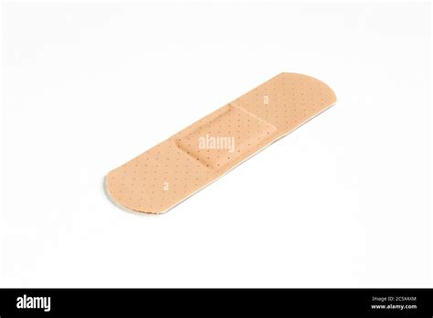Plaster Isolated On White Background Orange Bandage Protection Stock