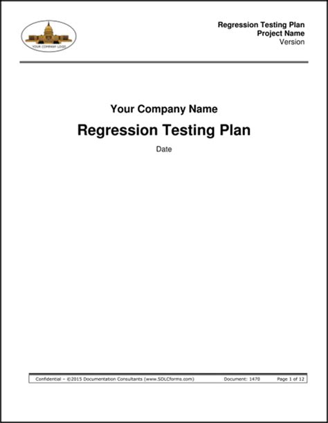 Sdlcforms Regression Testing Plan