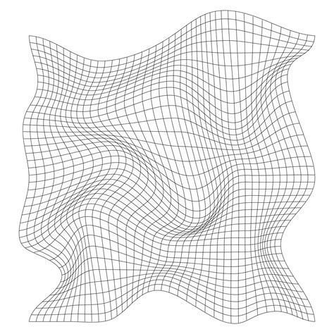 Premium Vector Distorted Square Grid Wireframe Wave Geometry Grid