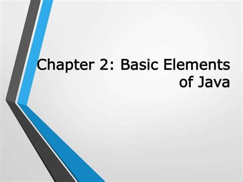 Basic Elements Of Java Ppt Basic Elements Of Java Ppt