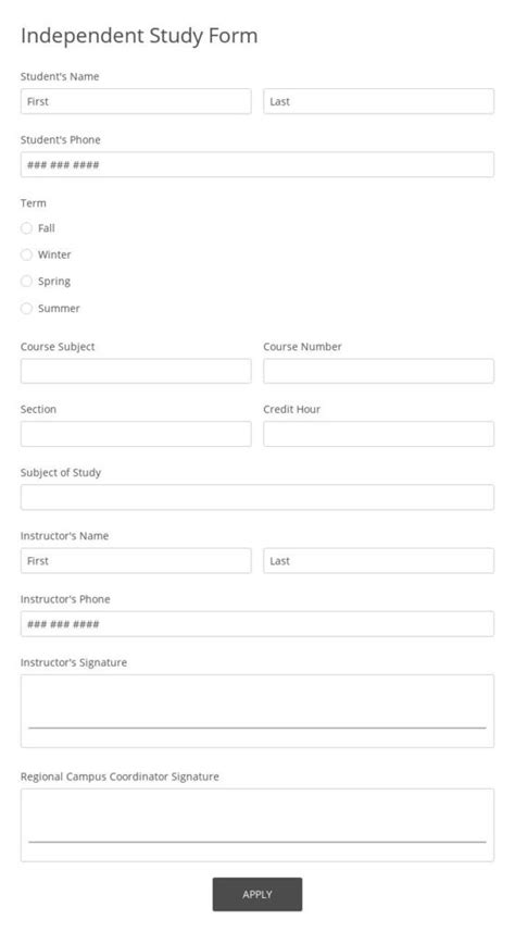 Academic Advising Form Template 123 Form Builder