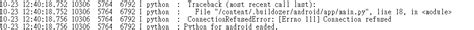 Python Kivy App Connectionrefusederror Errno 111 Connection Refused Stack Overflow