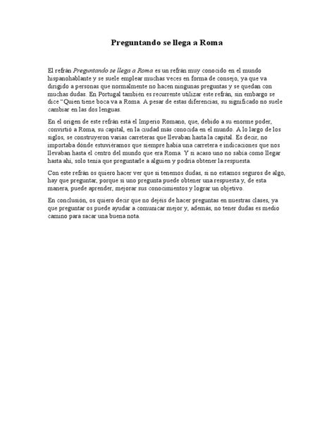 Preguntando Se Llega A Roma Pdf