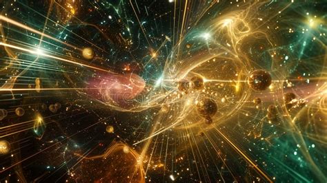 An Abstract Visualization Of Quantum Entanglement Inside A Quant Stock Illustration