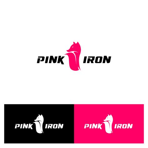 Modern Conservative Sports And Fitness Logo Design For Pink Iron By