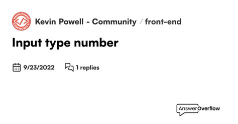 Input Type Number Kevin Powell Community