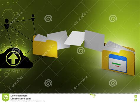Documents Copying One File To Another Stock Illustration Illustration Of Movement Document