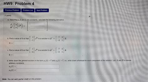 solved hw9 problem 4 previous problem problem list next
