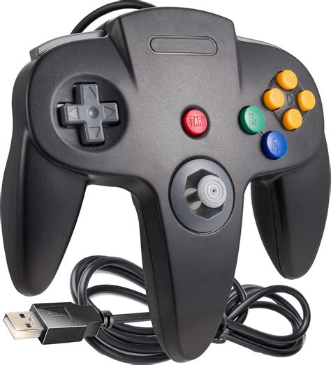 [usb Version] Usb N64 Controller Saffun N64 Wired Pc Gamepad [3d Analog Stick] For