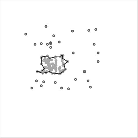 Alpha Shape For Clustering Results Of Model 4 Solid Gray Circles Are Download Scientific