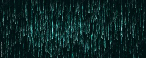 Binary Computer Code Cyber Background Constructed With Numbers One And Zero Vector