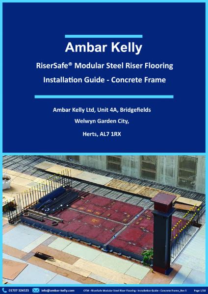 Risersafe Modular Riser Steel Flooring Installation Guide Concrete