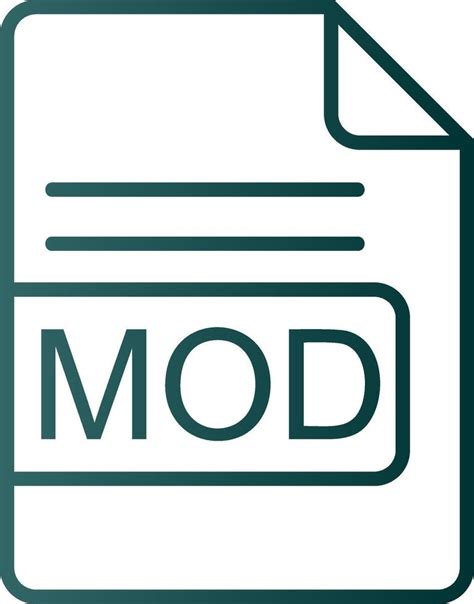 Mod File Format Line Gradient Icon 43716105 Vector Art At Vecteezy