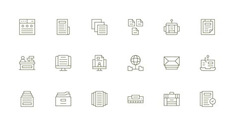 18 Files Icons In Minimal Line Aesthetic High Quality Icon Pack