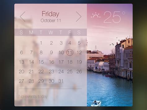 Minimal Calendar Widget By Afraz On Dribbble