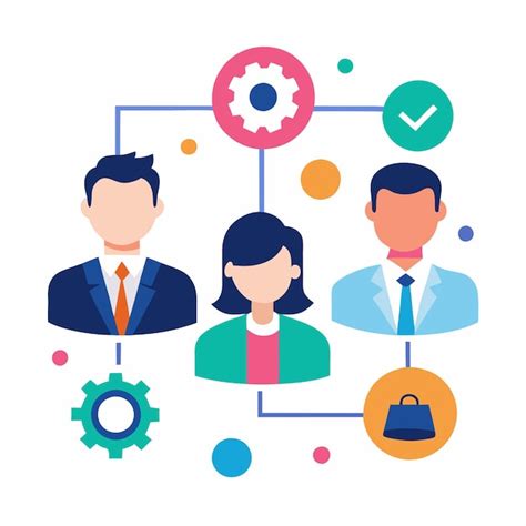 Workflow Diagram For Synergy And Collaboration Premium Ai Generated