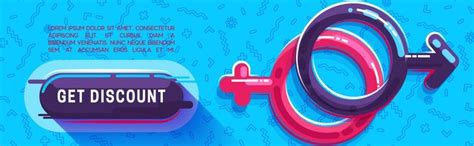 Гендерный фон Женский и мужской секс символ Горизонтальный баннер