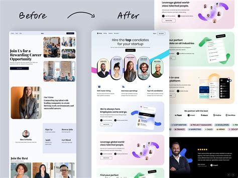 Before And After Website Redesign Swipe File