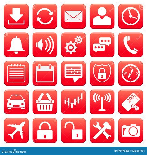 Illustration Of Simple Flat Icons Stock Illustration Illustration Of Note Loading