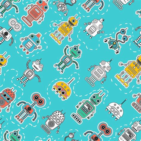 Robot Pattern Vector Art Icons And Graphics For Free Download
