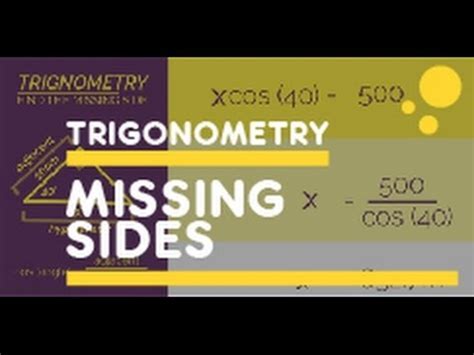 Sohcahtoa Finding Missing Sides Part 2 Instructional Video For 9th