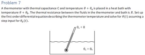 Solved Problem A Thermometer With Thermal Capacitance C Chegg