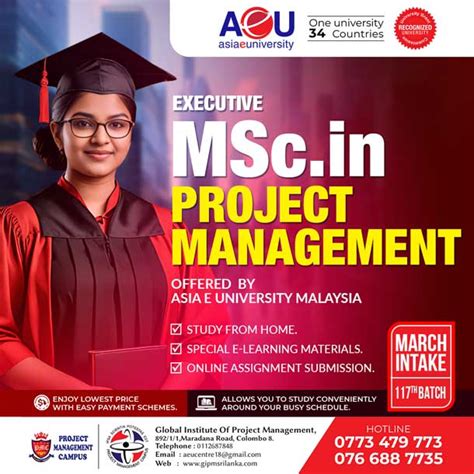 msc in project management programmes global institute of project