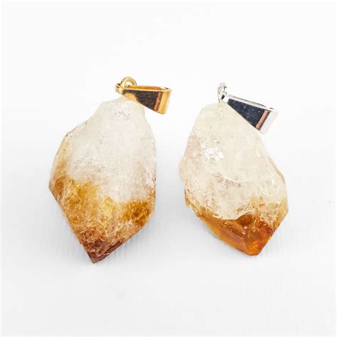 Citrin Sirovi Špic Privezak Prb81 Ametrin