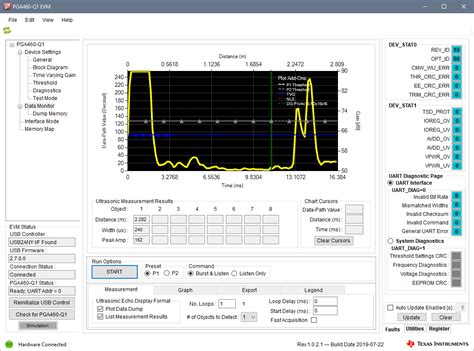 Pga460 Q1 Always Receive A Echo Signal When Using Bi Static Transducer Pair A Separate