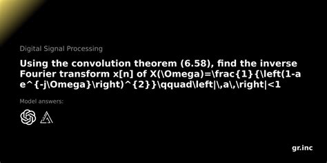 Using The Convolution Theorem 6 58 Find The In… General Reasoning