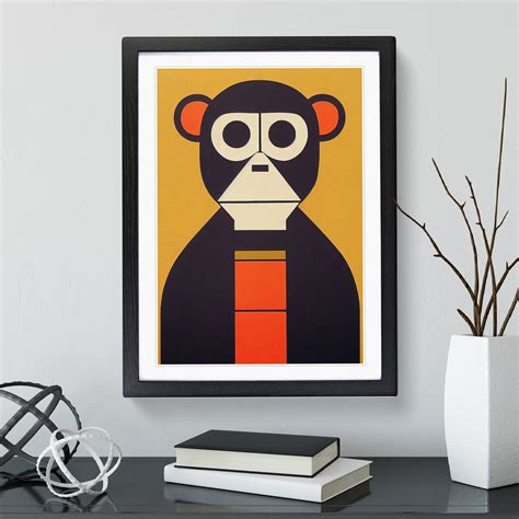 George Oliver Monkey No1 Graphic Art Uk