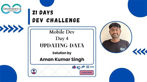 Day 4 Updating Data Updating Data Flutter 21 Days Dev Challenge Dcc Nit A Youtube