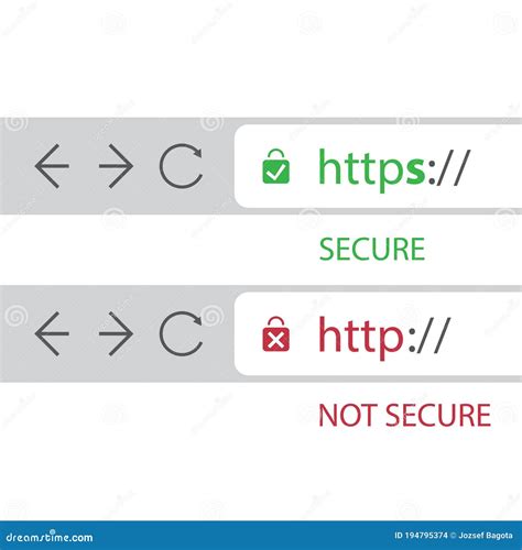 Secure And Insecure Symbol Right And Wrong Sign Correct And Incorrect Mark Cross And Check