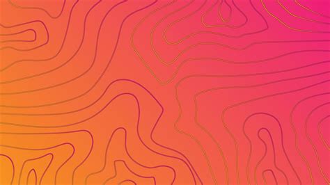 Abstract Gradient Background With Topographic Contour Lines In Vibrant