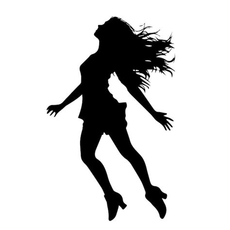 Premium Vector Dancing Figure Silhouette Illustration
