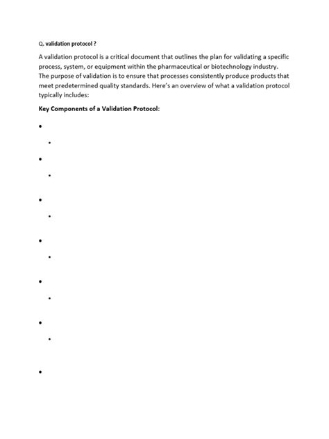 Validation Protocol Pdf Verification And Validation Evaluation