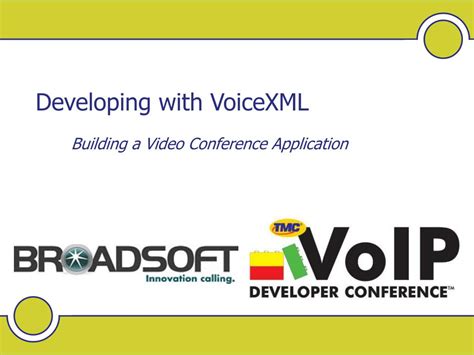 Ppt Developing With Voicexml Powerpoint Presentation Free Download