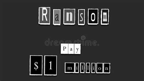 Ransom Note Cut Out Text On Torn Paper Effect Black And White Stock