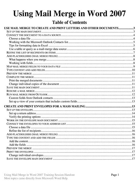 Fillable Online Maxwell Syr Using Mail Merge In Word 2007 Syracuse University Fax Email Print