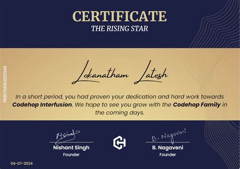 lokanatham latesh on linkedin risingstar achievement