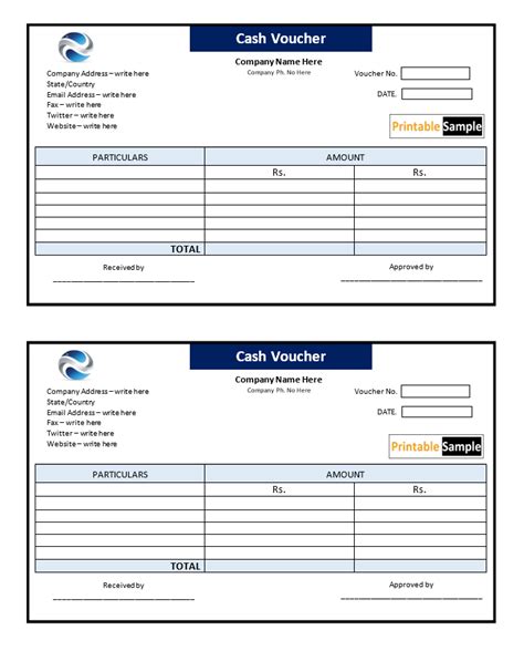 18 Free Sample Cash Voucher Templates Printable Samples