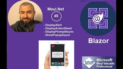 Maui Blazor 45 Alert Actionsheet Prompt Js And Native Youtube