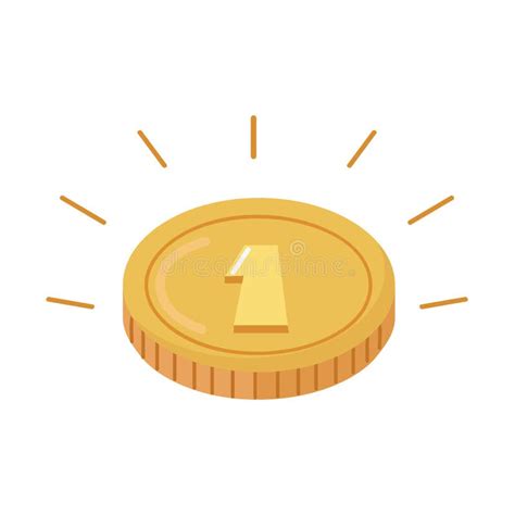 Penny Icon Clipart Logotype Isolated Vector Illustration Stock Vector Illustration Of Golden