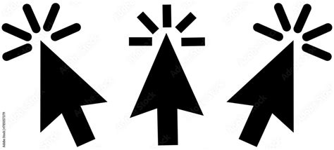 Computer Mouse Click Cursor Gray Arrow Icons Set And Loading Icons Cursor Icon Vector