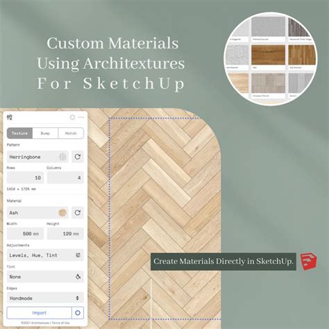 Architextures Extension Custom Materials For SketchUp