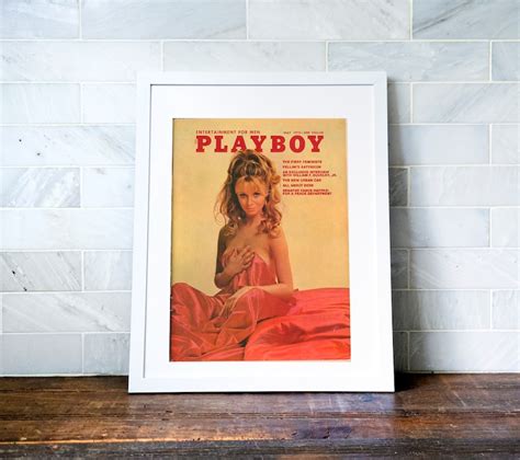 Vintage Playboy Magazine Cover Framed Art May 1970 Authentic